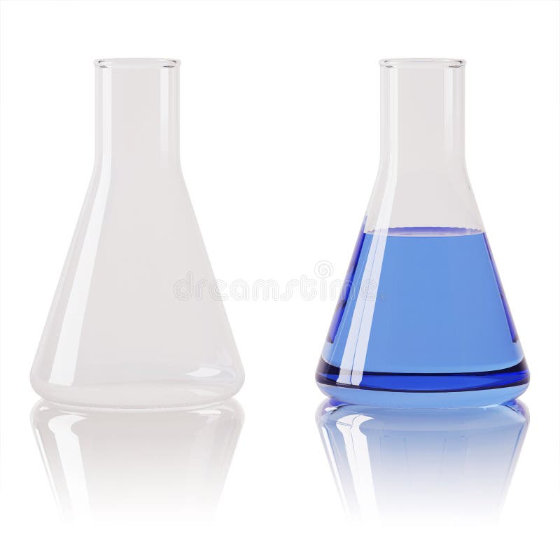 Set of Transparent Glass Laboratory Flasks. Stock Illustration ...