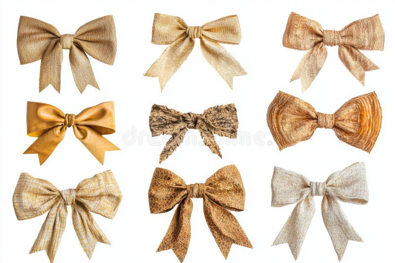 Set Transparent Gold Ribbon Bow Elements Stock Photos - Free & Royalty ...