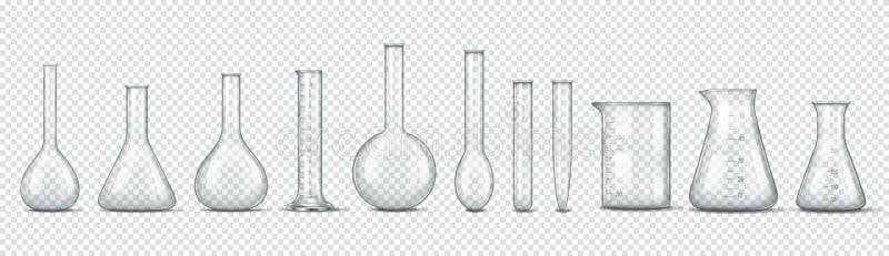 Set of Transparent Laboratory Glass Equipment Stock Vector ...