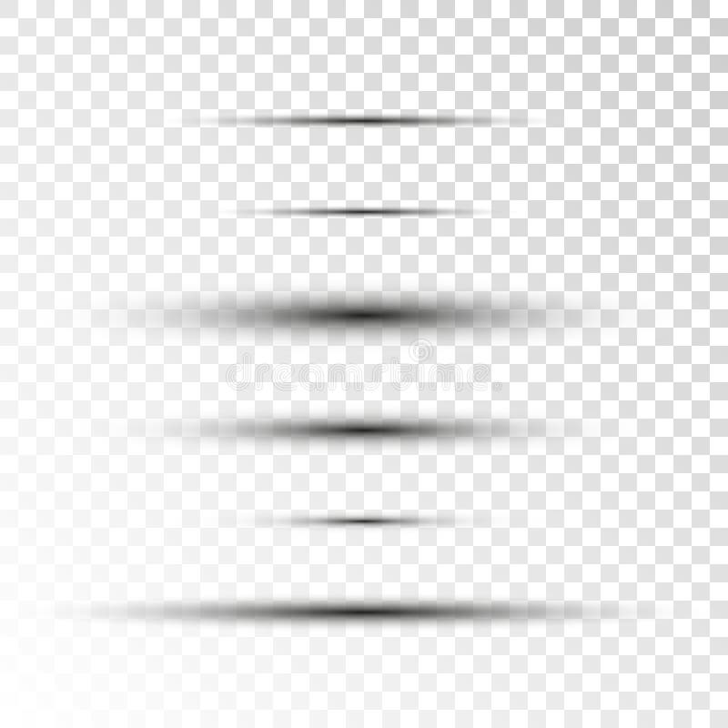 Set of Transparent Oval Shadow with Soft Edges Isolated. Vector ...