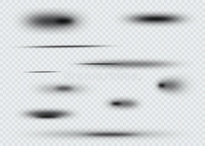 Set of Transparent Oval Shadow with Soft Edges . Vector Illustration ...