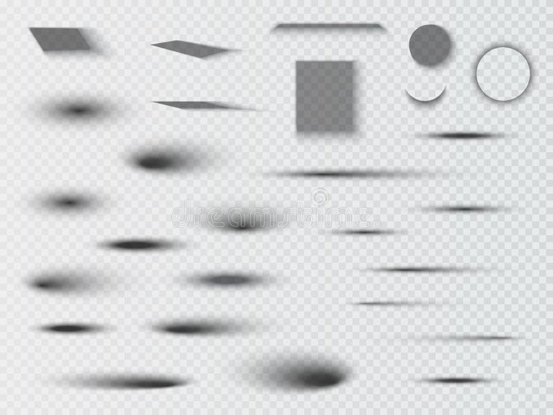 Set of Transparent Oval Shadow with Soft Edges . Vector Stock Vector ...