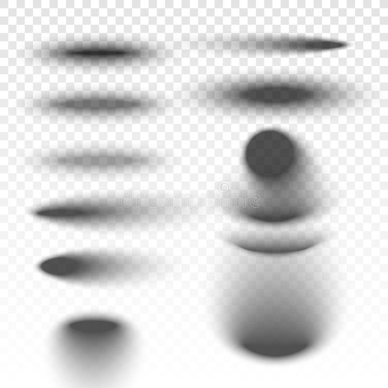 A Set of Transparent Shadow Round and Oval Shape with Soft and Hard ...