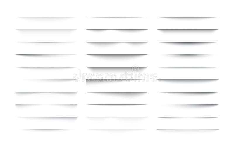 Set of Transparent Shadow with Soft Edges. Realistic Shadow Effect ...