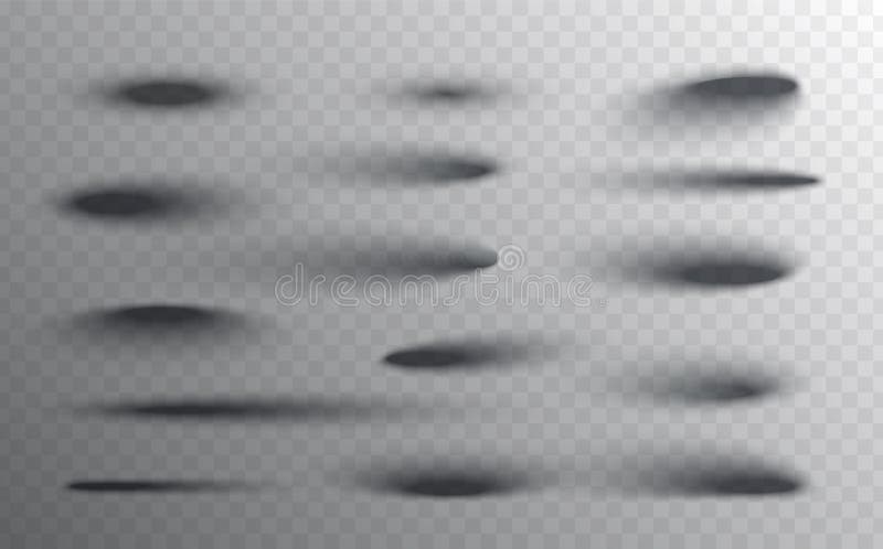 Set of Transparent Shadow with Soft Edges. Realistic Shadow Effect ...