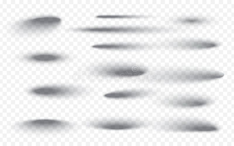 Set of Transparent Shadow with Soft Edges. Realistic Shadow Effect ...