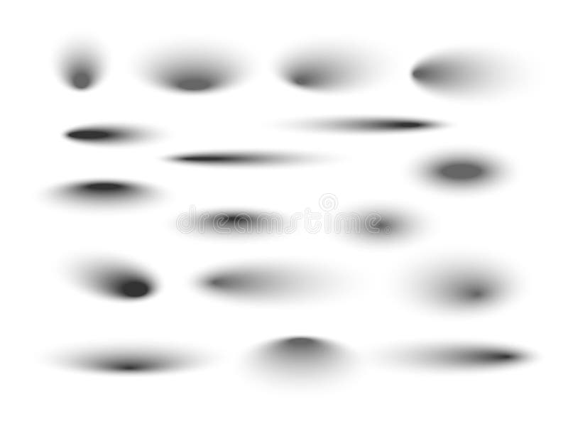 Set of Transparent Shadow with Soft Edges. Realistic Shadow Effect ...