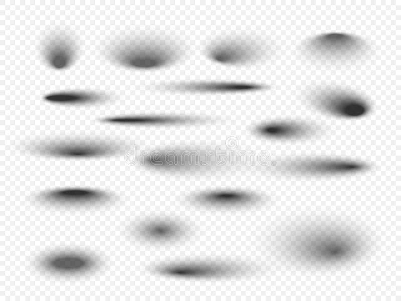 Set of Transparent Shadow with Soft Edges. Realistic Shadow Effect ...