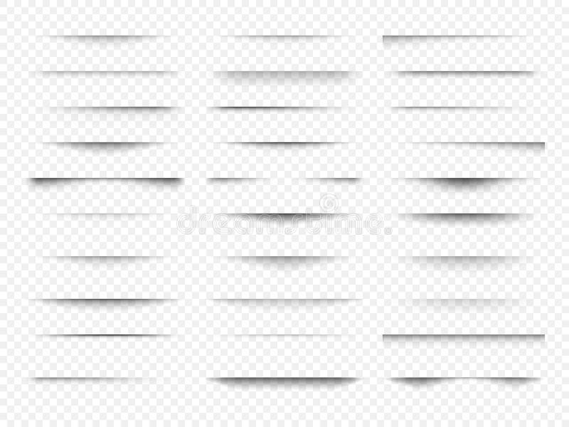 Set of Transparent Shadow with Soft Edges. Realistic Shadow Effect ...