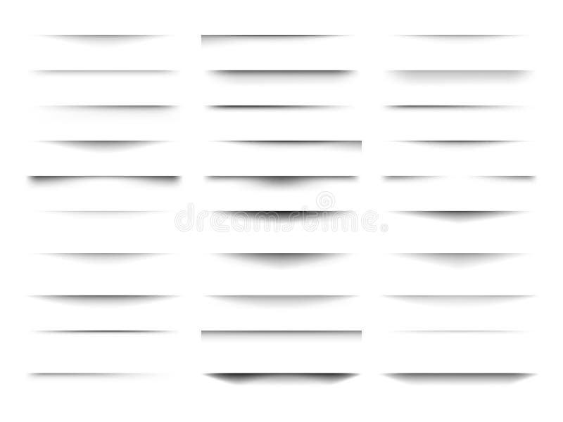 Set of Transparent Shadow with Soft Edges. Realistic Shadow Effect ...