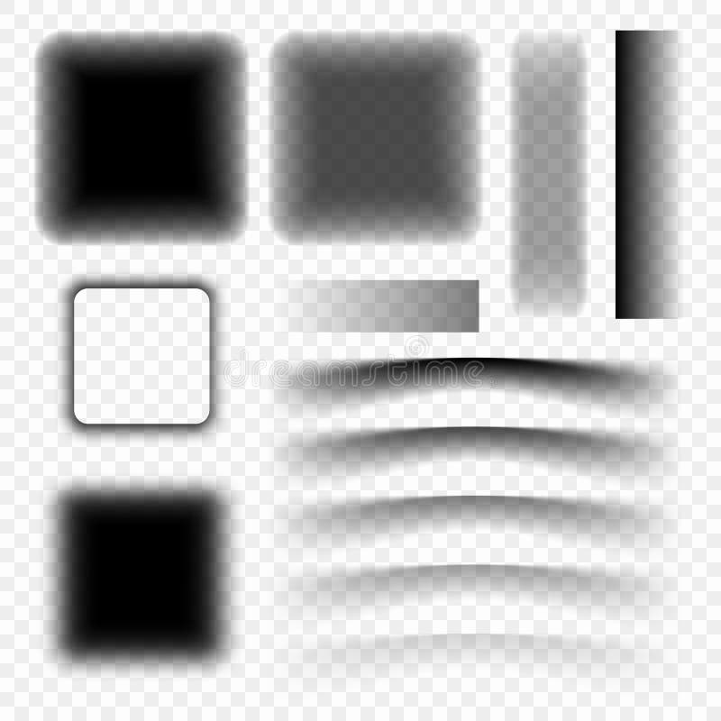 A Set of Corner Shadows for Sheets of Paper, Banners, and Posters. Dark ...