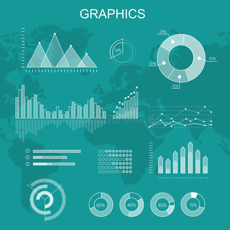 Infographic with Curves, Increasing Data Results Stock Vector ...