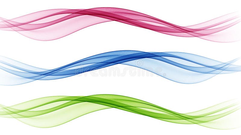 Set of Transparent Waves. Abstract Colour Background Waves.Wave Red ...