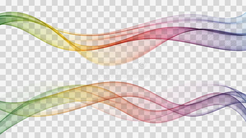 A Set of Transparent Waves.Abstract Vector Colour Background Waves ...