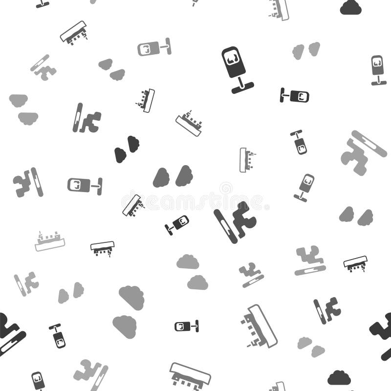 Set Trash Can, Oil Tanker Ship, Cigarette and Cloud on Seamless Pattern ... Set Trash Can, Oil Tanker Ship, Cigarette and Cloud on Seamless Pattern ...