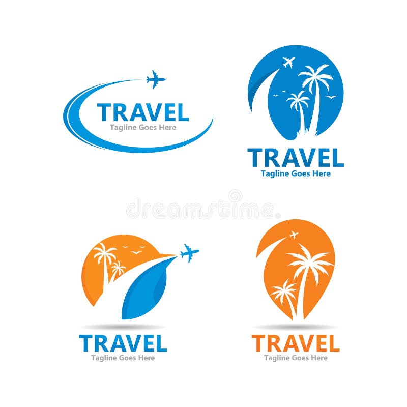 Set of Travel Logo for Travel Agency Vector Icon Illustration Stock ...