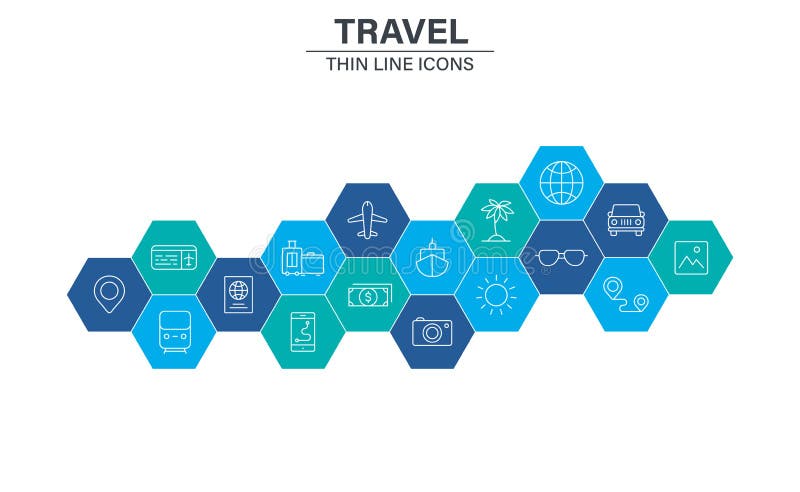 Set of 24 Transport Web Icons in Line Style. Train, Airplane, Car, Bus ... Set of 24 Transport Web Icons in Line Style. Train, Airplane, Car, Bus ...