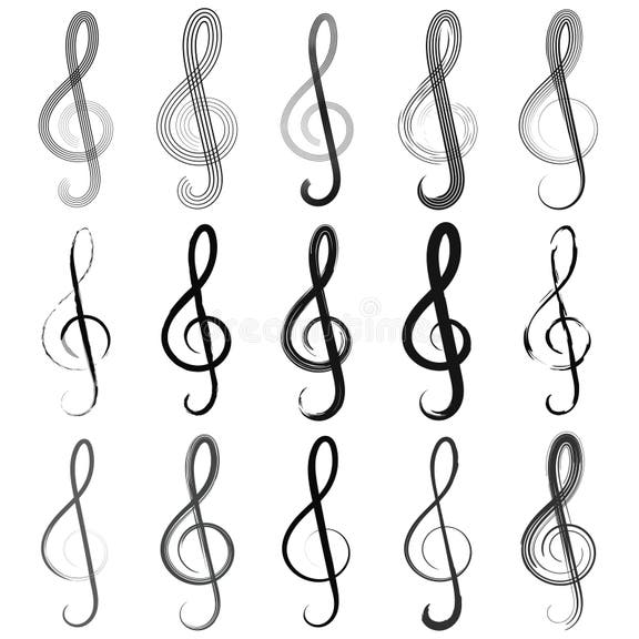 Treble Clef Stock Illustrations – 33,983 Treble Clef Stock ...