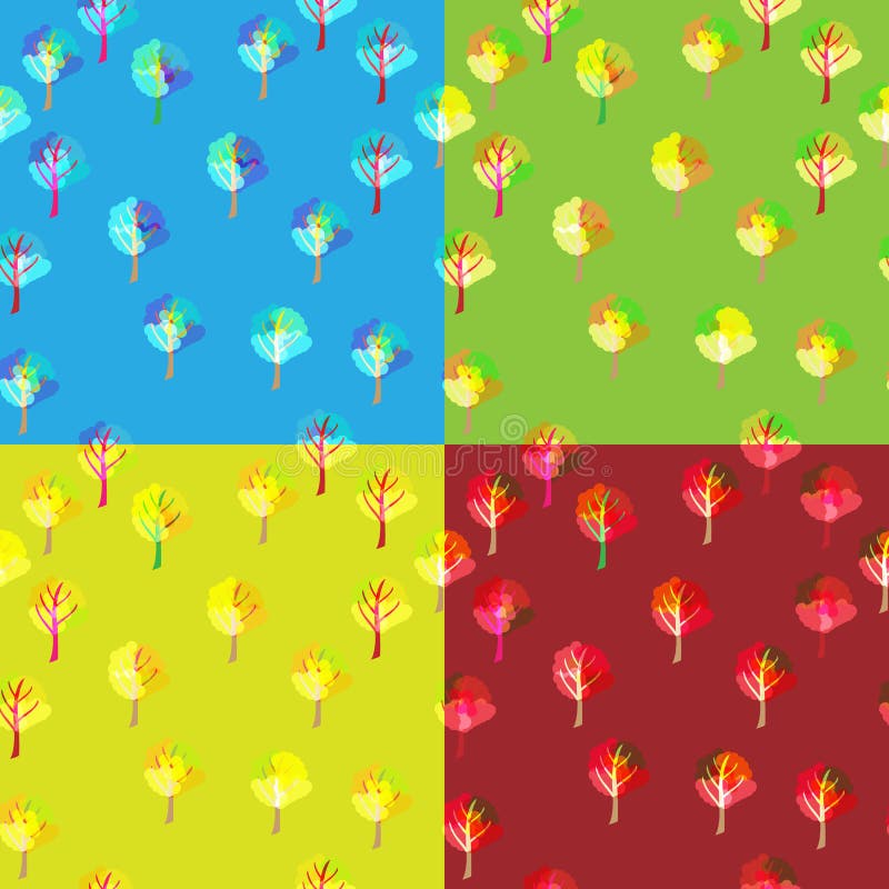 Set tree season banner stock vector. Illustration of nature - 20675789