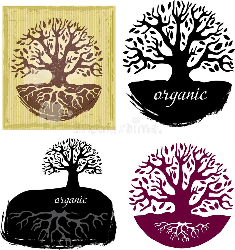 Set of Tree symbols stock vector. Illustration of nature - 36393097