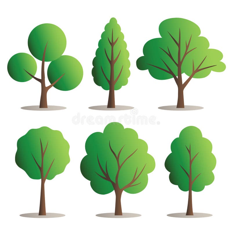Set of trees icons stock vector. Illustration of concept - 148683226