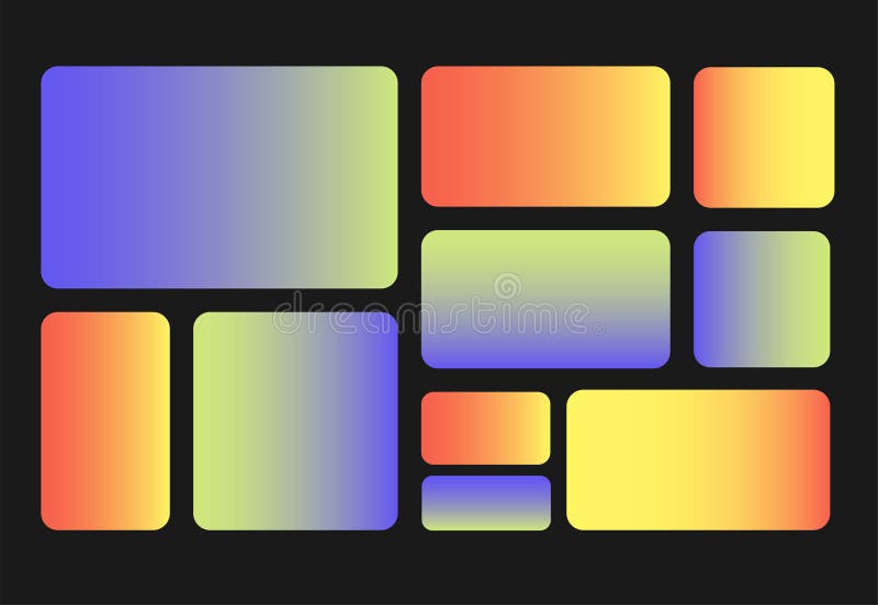 Bento Grid Vector Layout Set Stock Illustrations – 228 Bento Grid ...