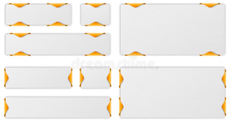 Set of 8 Trendy Button with Handles Templates Stock Vector ...