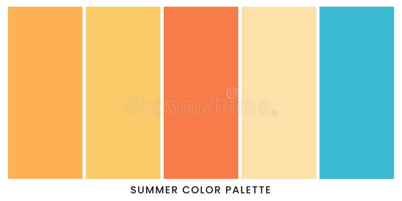 Set of Trendy Summer Color Template. Collection Palette for Design ...