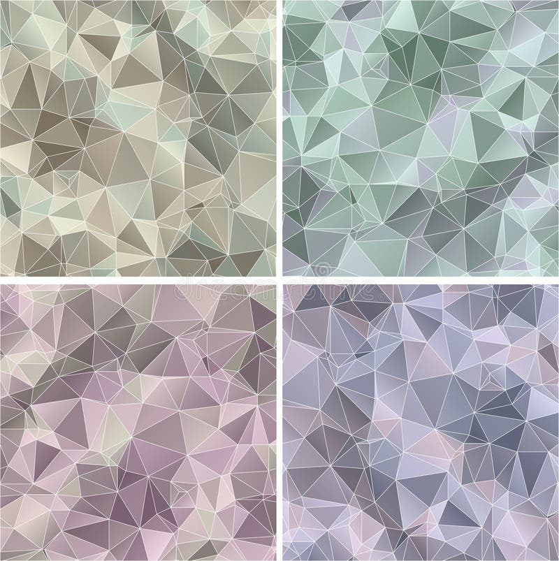 Set of Triangle Abstract Backgrounds Stock Vector - Illustration of ...