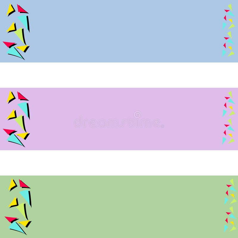 Set Of Triangle Banner Pattern For Your Design Stock Vector Illustration Of Website Triangle