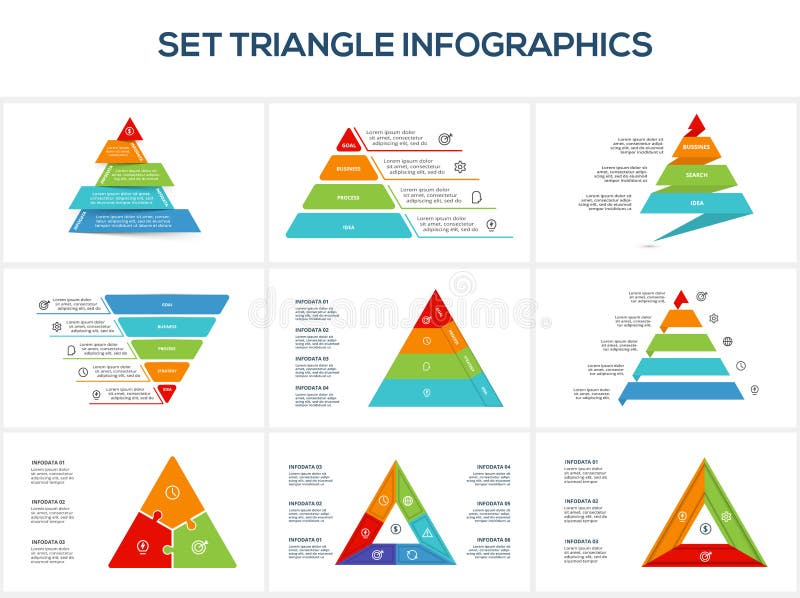 Triangle with 4 Elements, Infographic Template for Web, Business ...
