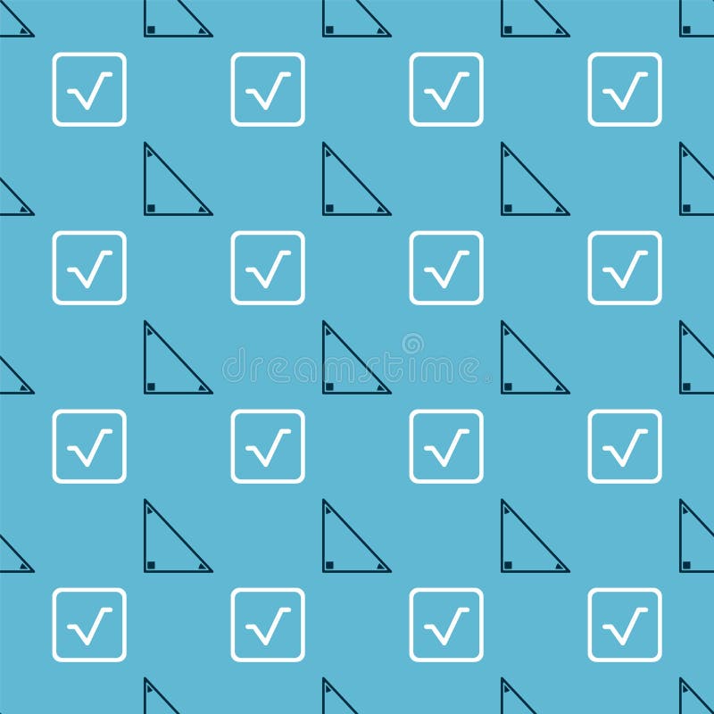 Set Triangle Math and Square Root on Seamless Pattern. Vector Stock ...