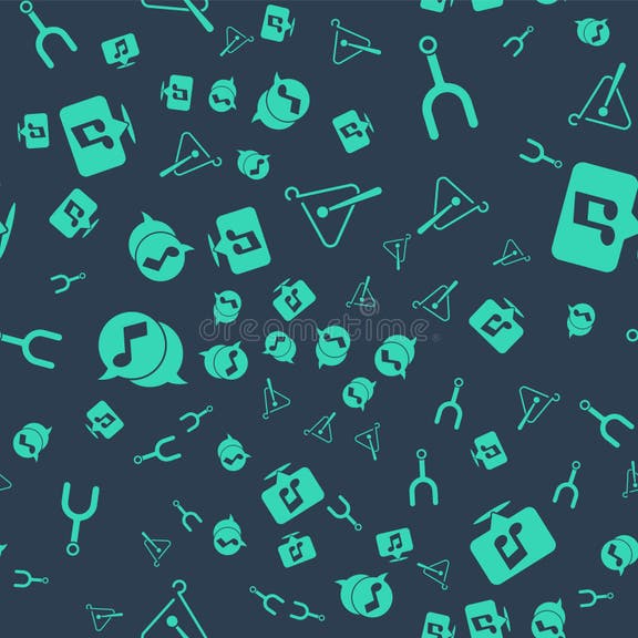 Set Triangle Musical Instrument, Musical Tuning Fork, Musical Note in ...