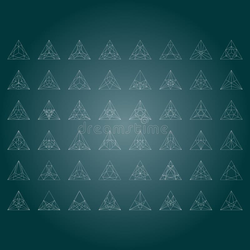 Set of triangles stock illustration. Illustration of background - 38101139