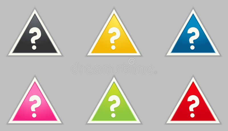 The Set of Triangles with Question Mark Stock Vector - Illustration of ...
