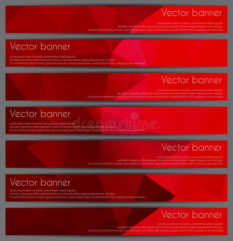 Set of triangular banners stock vector. Illustration of sample - 105164017
