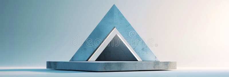 A Set of Triangular Plinths Stacked on Top of Each Other Creating a ...