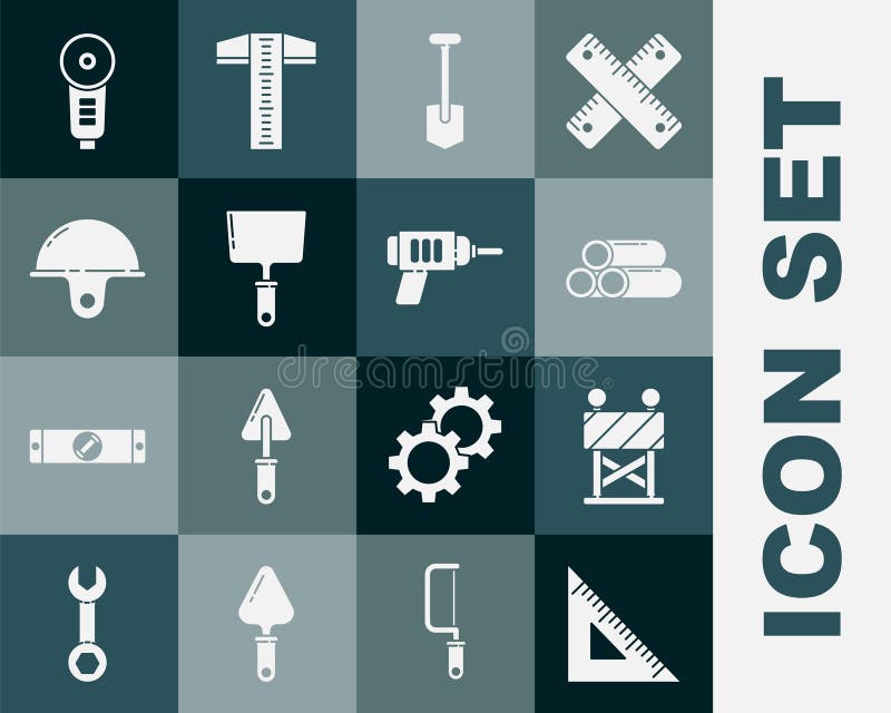 Set Triangular Ruler, Road Barrier, Industry Metallic Pipe, Shovel ...