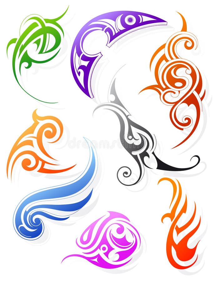 Tribal art set stock illustration. Illustration of abstraction - 29873135