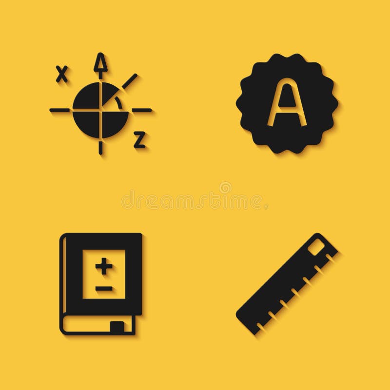 Set Trigonometric Circle, Ruler, Book with Mathematics and Exam Sheet a ...