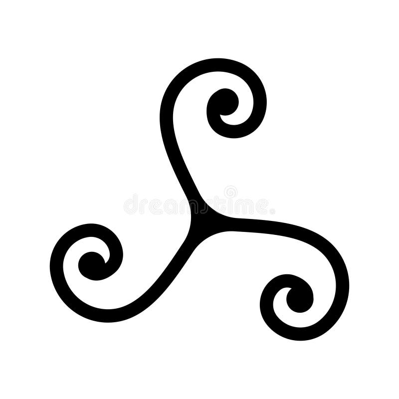 Set of Triskelion Celtic Symbol Isolated on White Background. Stock ...
