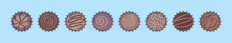 Set of Truffles Cartoon Icon Design Template with Various Models ...