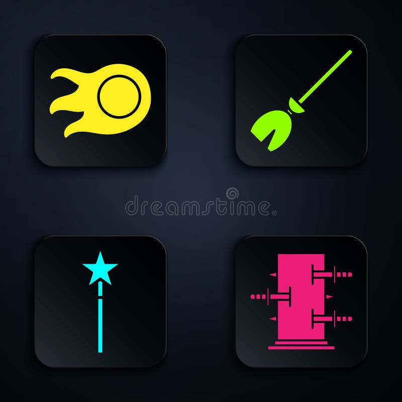 Set Trunk for Magic Tricks, Fireball, Magic Wand and Witches Broom ...