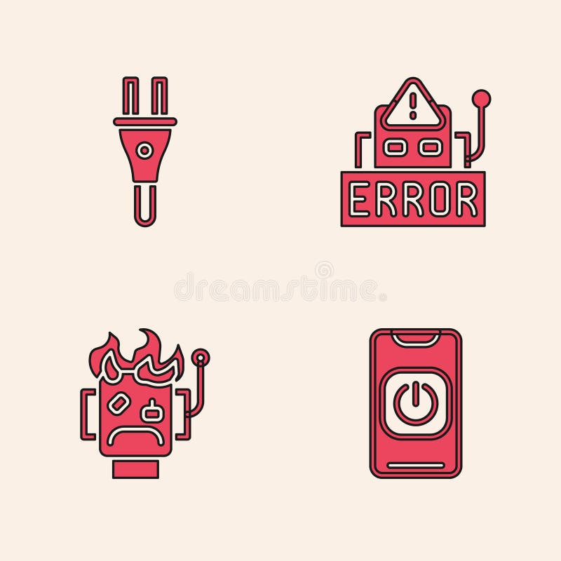 Burned Plug Socket in Hand stock vector. Illustration of hazard - 46408841