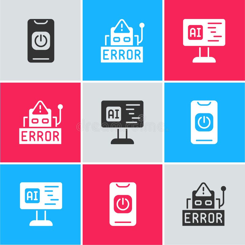 Phone Error System Vector Illustration. System Error Icon, System Not ...