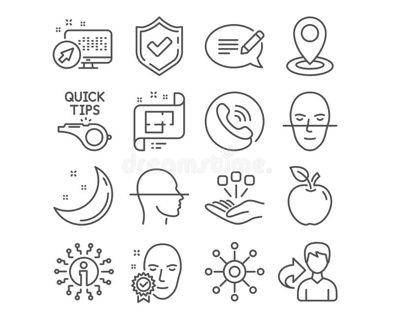 Tutorials, Face Scanning and Architectural Plan Icons. Location, Face ...