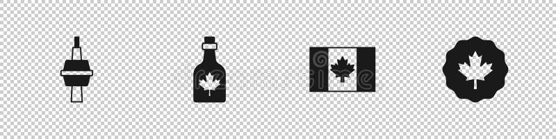 Set TV CN Tower in Toronto, Bottle of Maple Syrup, Flag Canada and ...