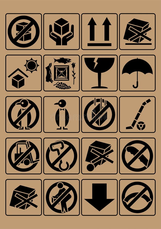 International Packaging Symbols Stock Illustrations – 243 International ...