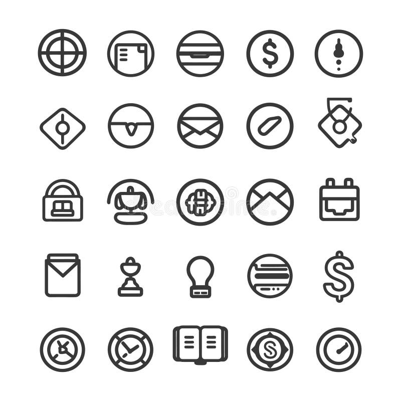 Collection of Universal Line Icons for Web and Mobile Stock Vector ...