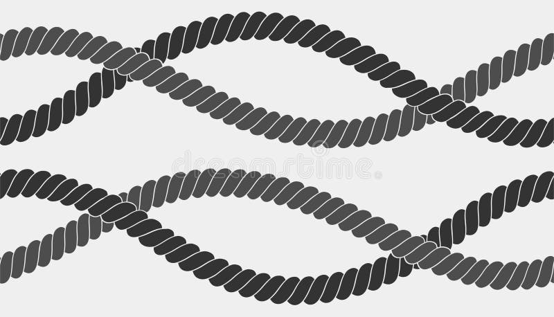 Set of twisted rope lines. stock illustration. Illustration of ...